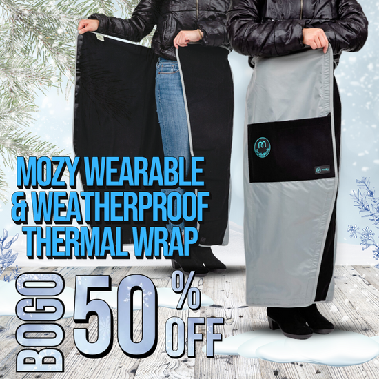 Mozy Wearable & Weatherproof Lower-Body Thermal Wrap – Get The Mozy